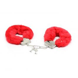 Furry Hand Cuffs red | Klipon.com